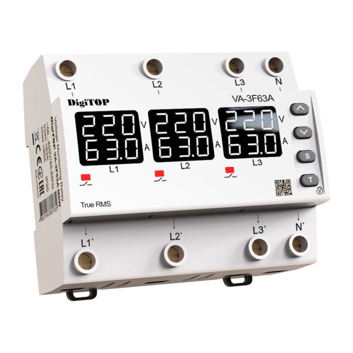 Реле напряжения DigiTOP VA-3F63A M6W цена, отзывы, купить, инструкция ☎ Voltmarket