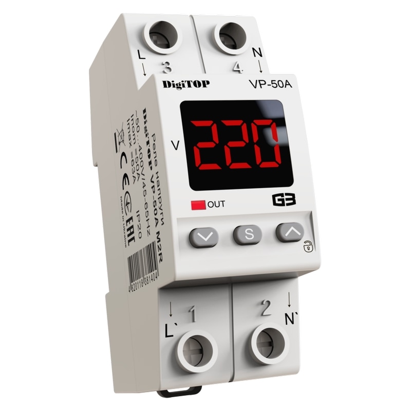 Реле напряжения DigiTOP VP-50A M2R цена, отзывы, купить, инструкция ☎ ...